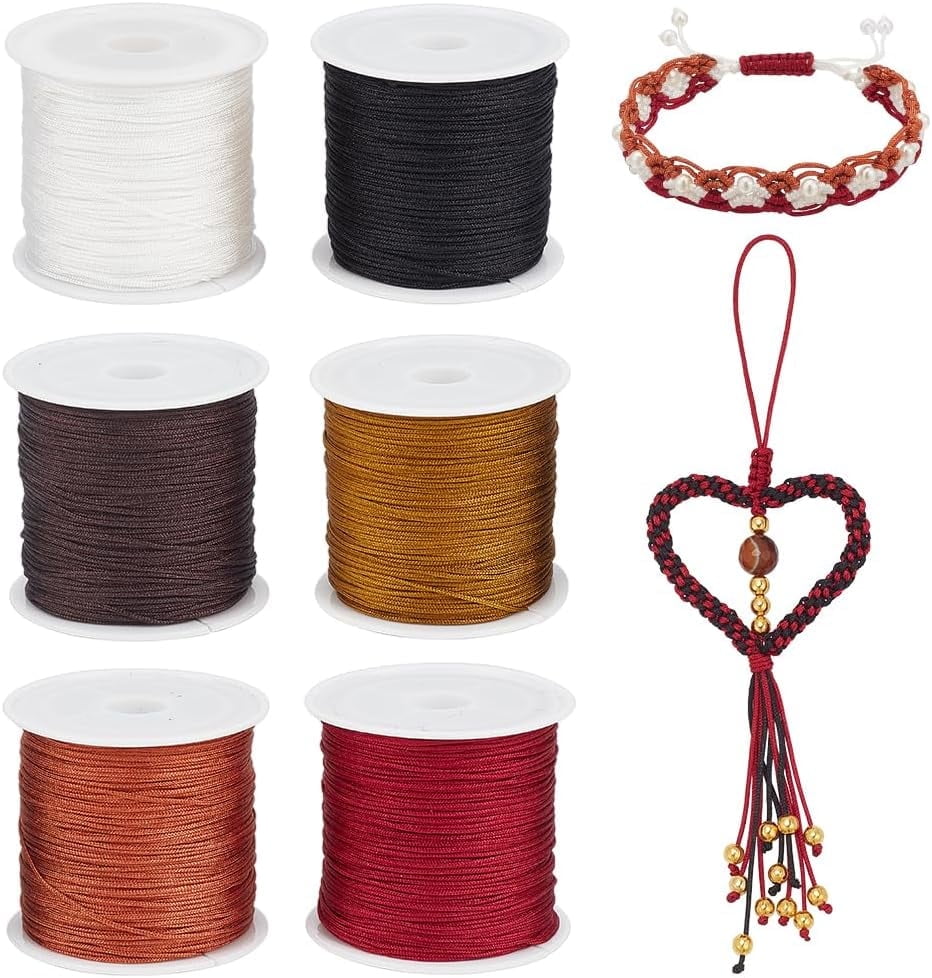 300 Yards Nylon String Cord 6 Colors 0.8mm Beading Thread Chinese ...