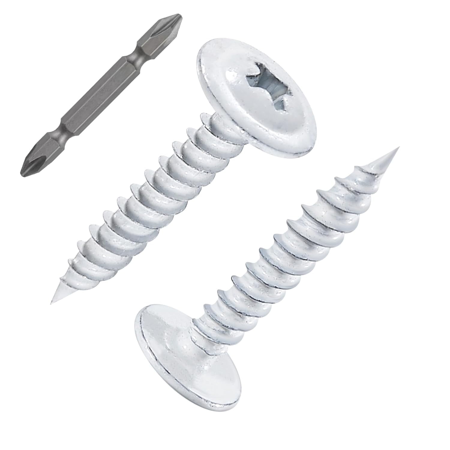 (300 pcs)#8×3/4" Phillips Truss Head Wood Screws White Iron Quick Metal Self Tapping - Walmart.com