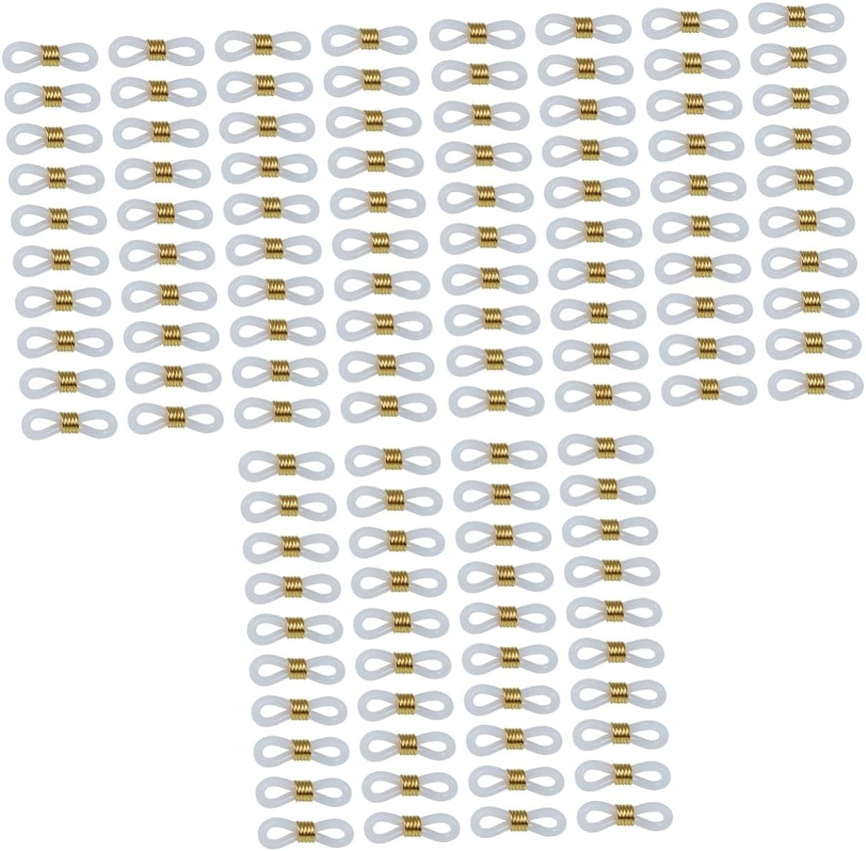 300 pcs Connectors Lanyard Strap Long Non- End Rubber Necklace Reading ...