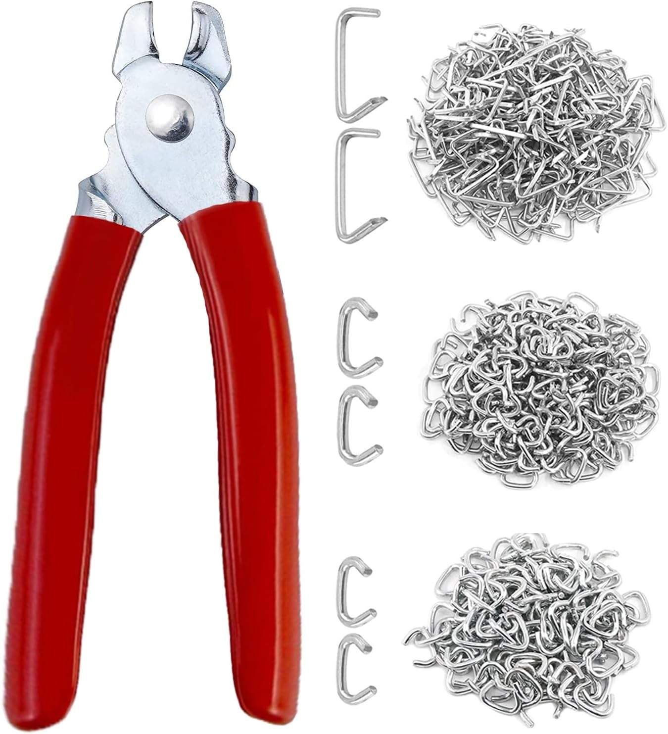 300 pcs Hog Rings with Straight Hog Ring Pliers Kit 3/4" 1/2" 3/8 ...