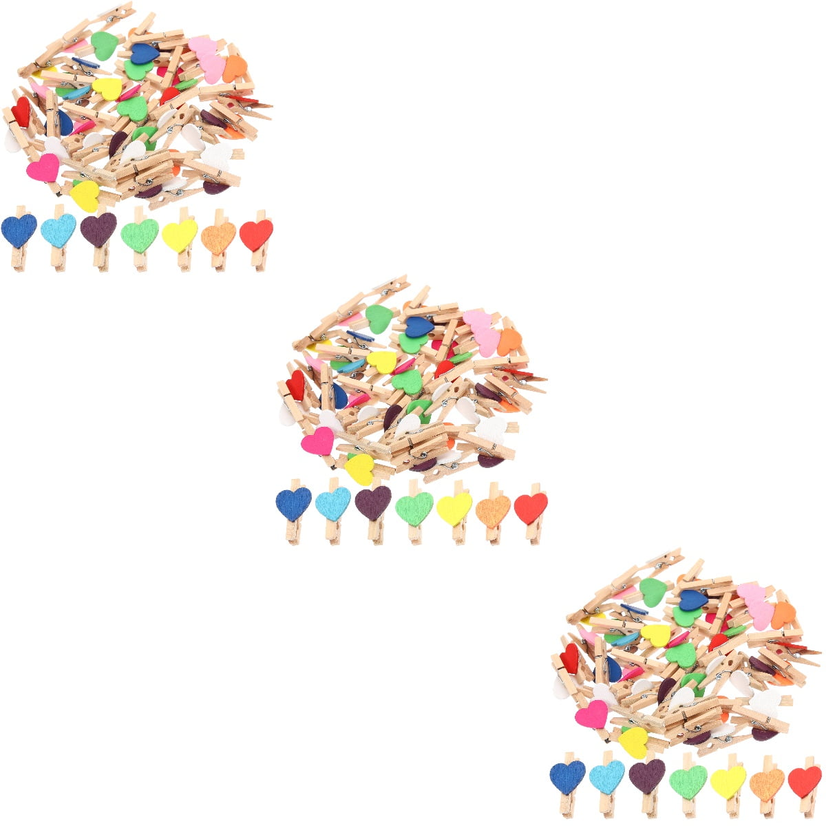 300 pcs Mini Wood Clothespins Photo Picture Clips Decorative Clothes ...