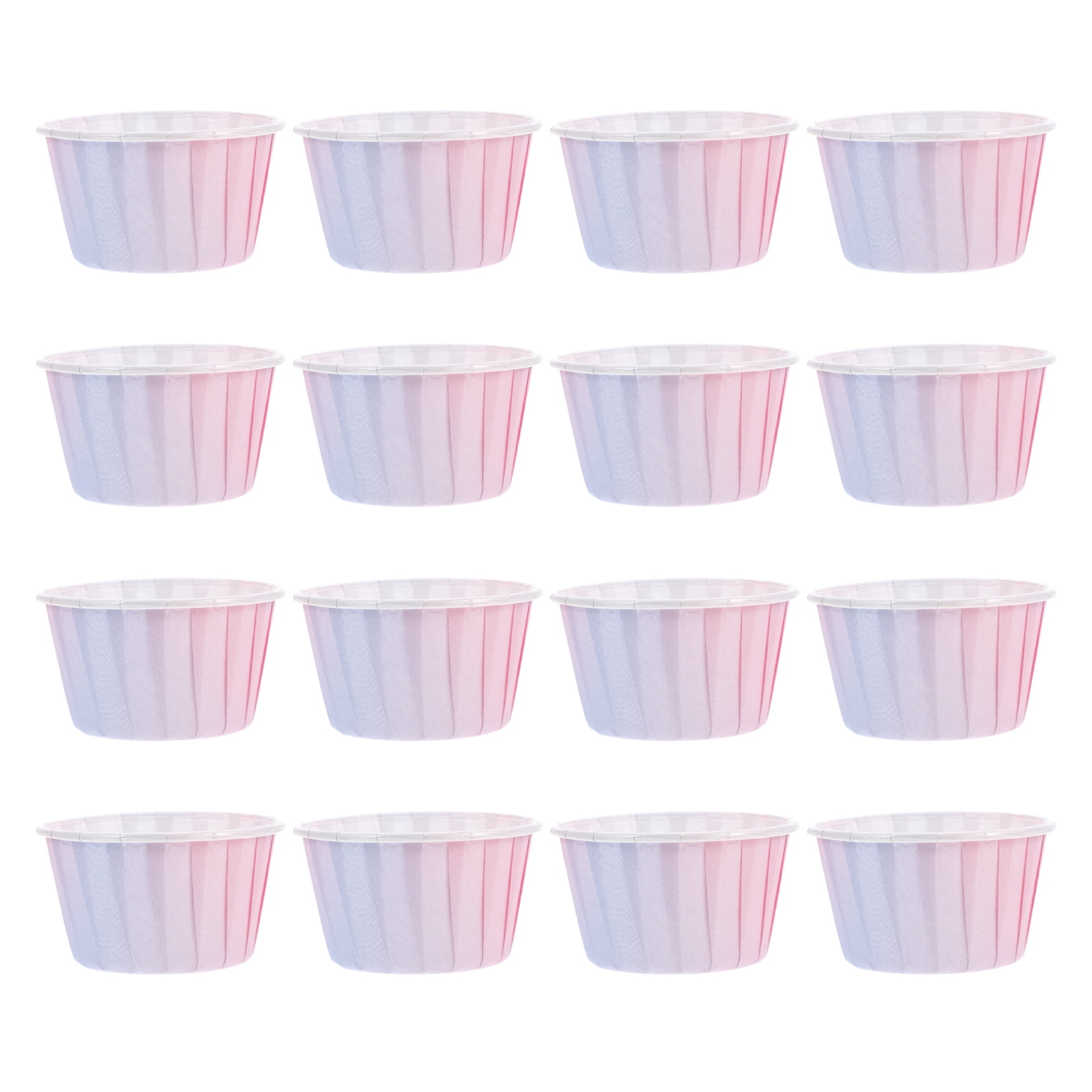 300 pcs Muffin Cups Round Rimmed Muffin Containers Ice Cream Cups ...
