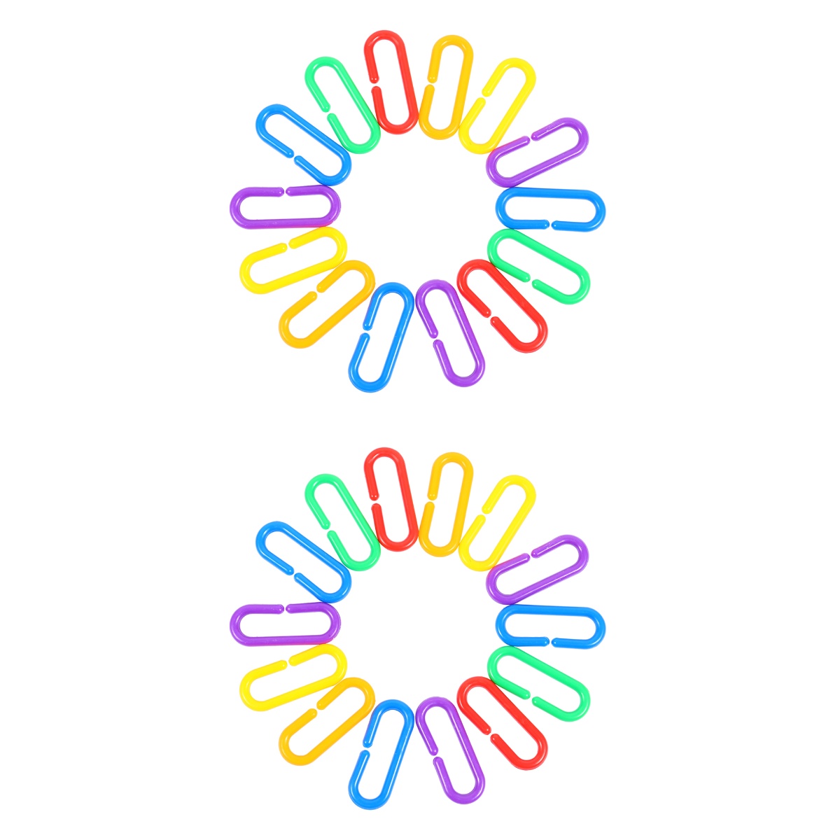 300 pcs Plastic C-Clips Hooks Links Kids Preschool Educational Toy ...