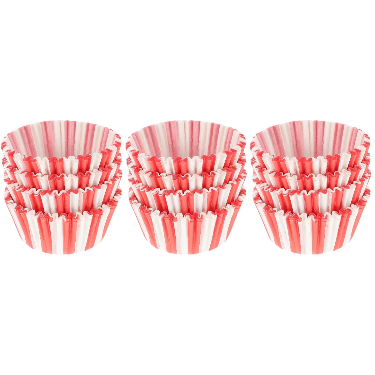 300 pcs Red and White Stripes Muffins Liners Baking Cake Paper Cups for ...