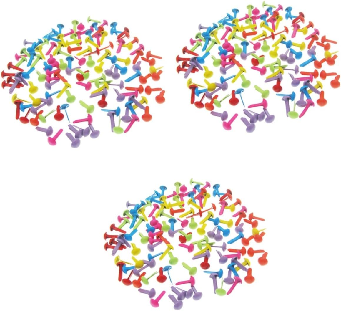 300 pcs metallic bra brass fasteners mini scrapbook material metal ...