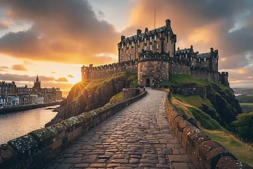 300-piece Edinburgh Castle Scotland Jigsaw Puzzle with Poster - Britain ...