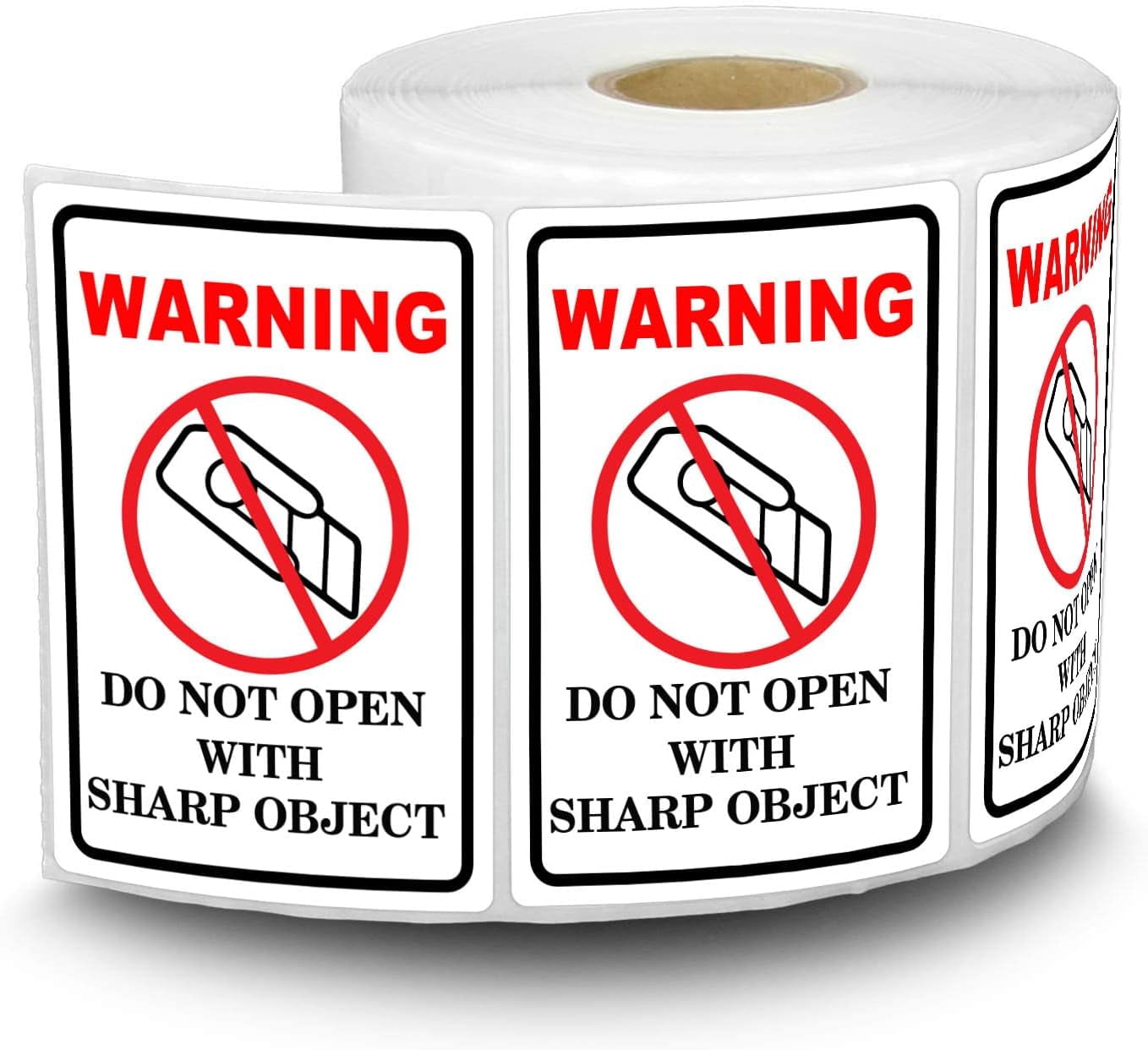 300 pieces industrial warning labels not to be opened with sharp ...