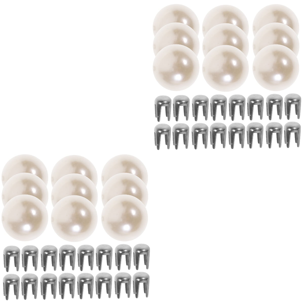 300 sets of Pearl Design Rivets Imitation Pearl Rivet Studs Round Pearl ...