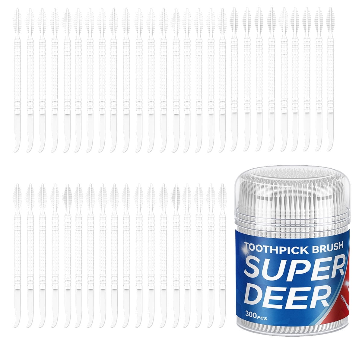 300 Count Interdental Gaptoothpick Stick, Teeth Cleaning Dental Floss ...