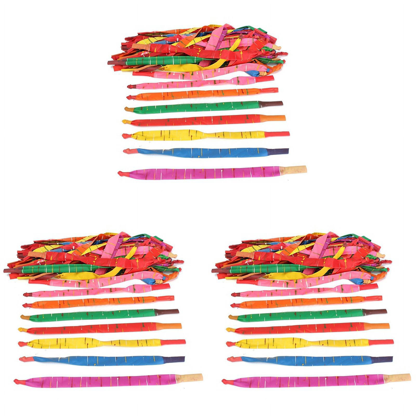 300 x Assorted Colors Long Balloons with Tube Party Fillers Kids ...