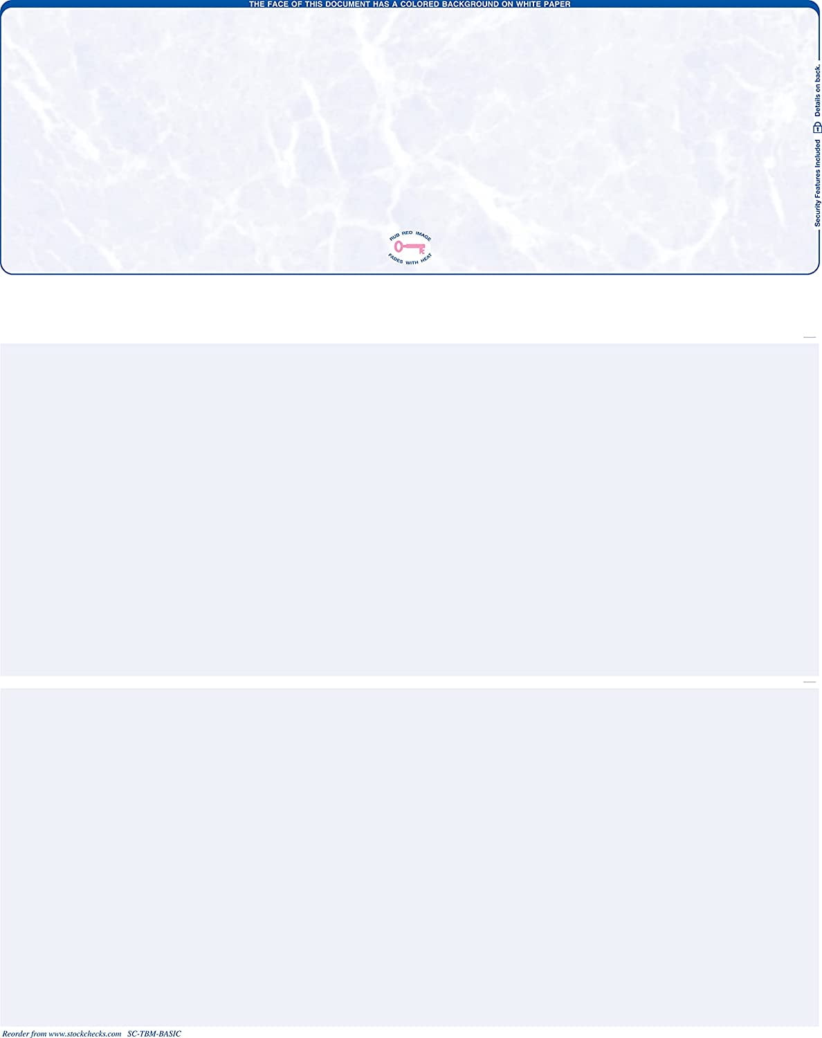 3000 Blank Laser Check Stock - Blue Marble - Top. Order Checks ...