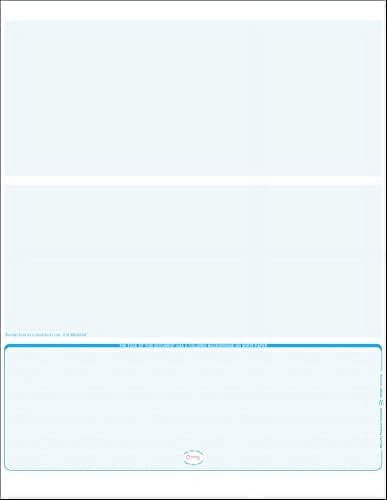 3000 Blue- Linen Laser Check Stock, (Check Bottom) Blank Laser Checks ...