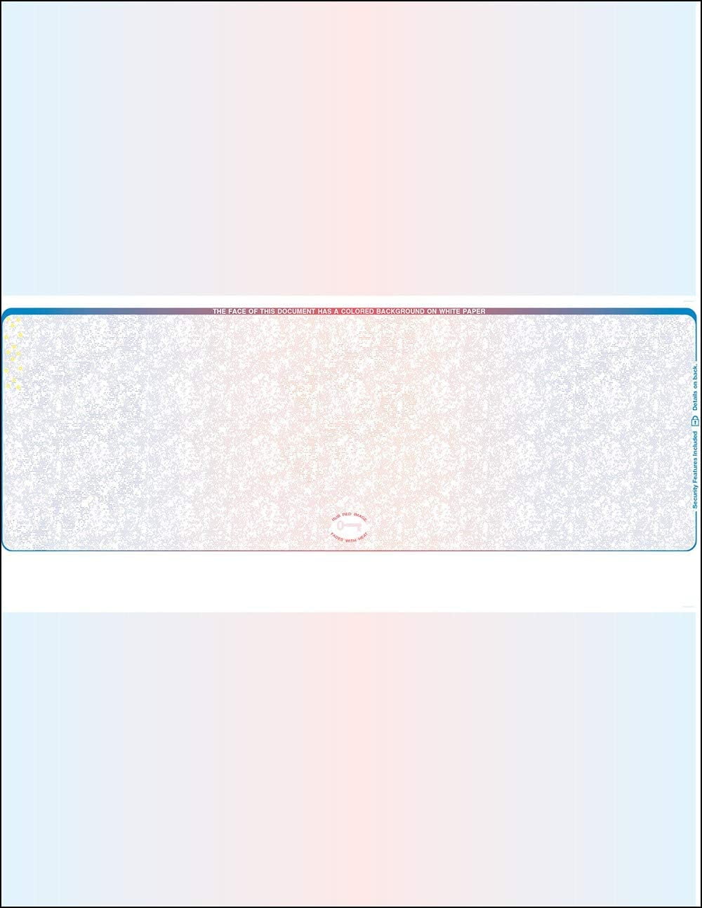 3000 Blue- Red- Blue- Prismatic Laser Check Stock, (Check at Middle ...