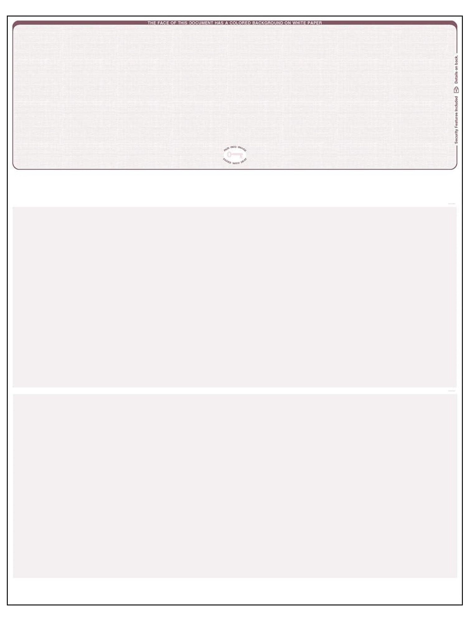 3000 Burgundy- Linen Laser Check Stock, (Top Position) Blank Laser ...