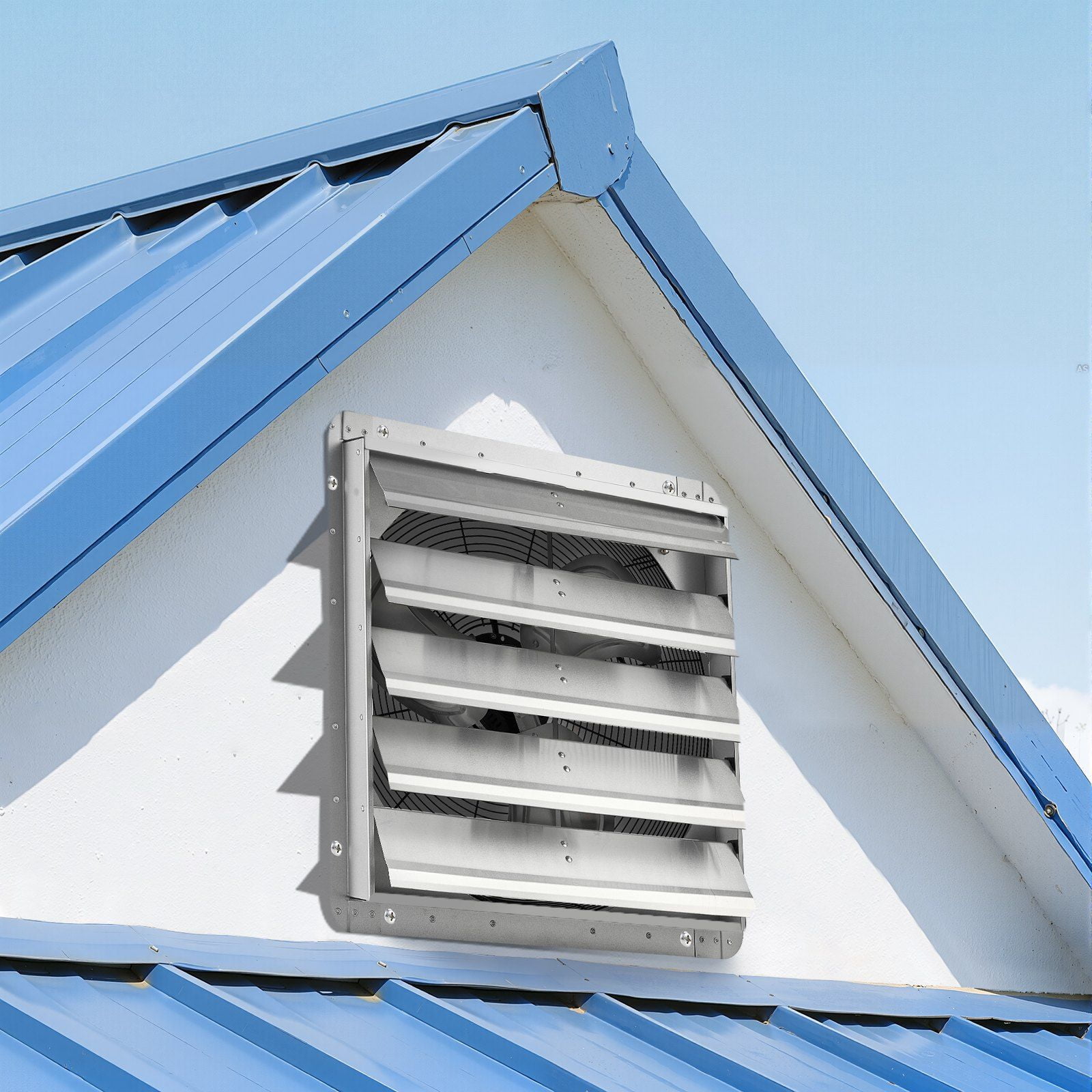 3000 CFM High Airflow Ventilation Fan, 20 Inch Shutter Wall Mount, Low ...