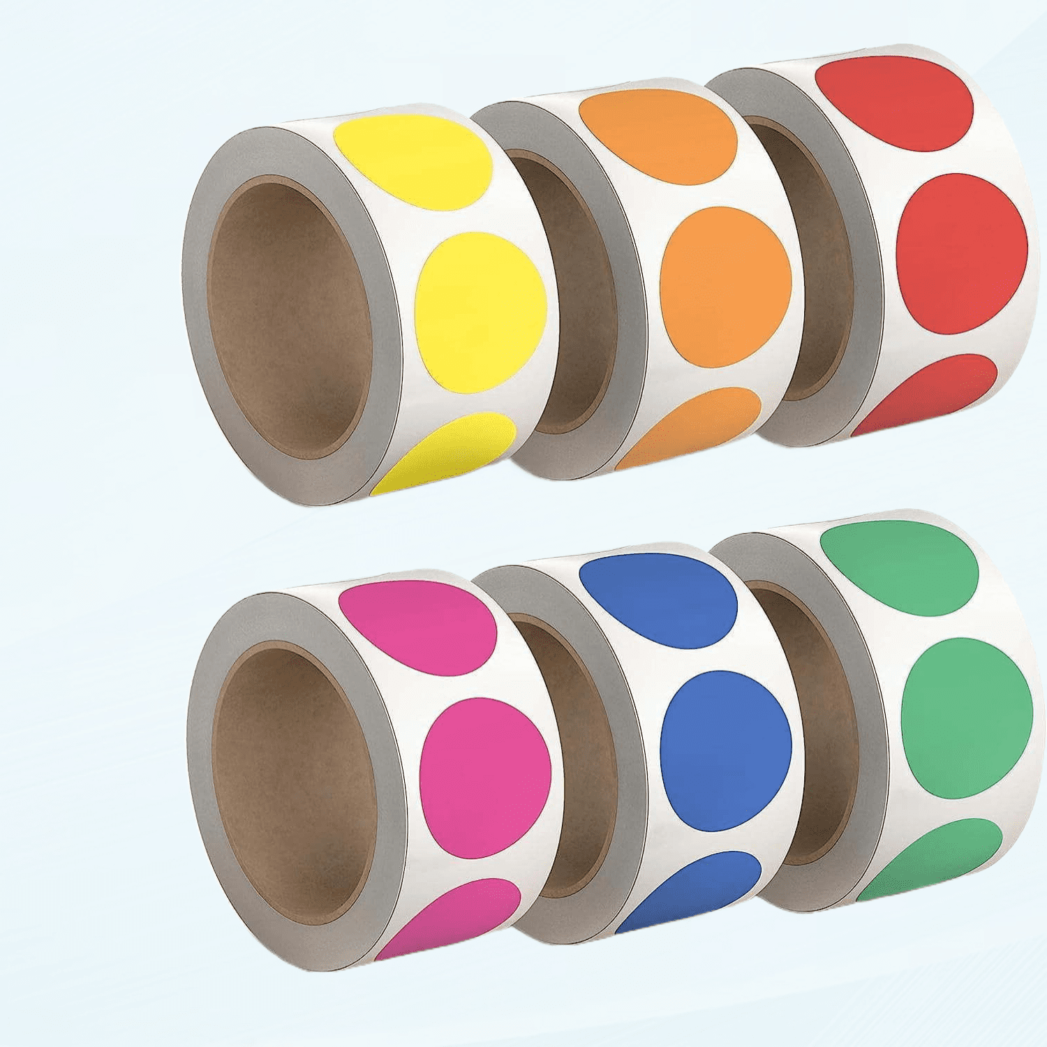 3000 Circle Stickers Dot Stickers, 3/4" Round Stickers, 6 Colors, Price ...