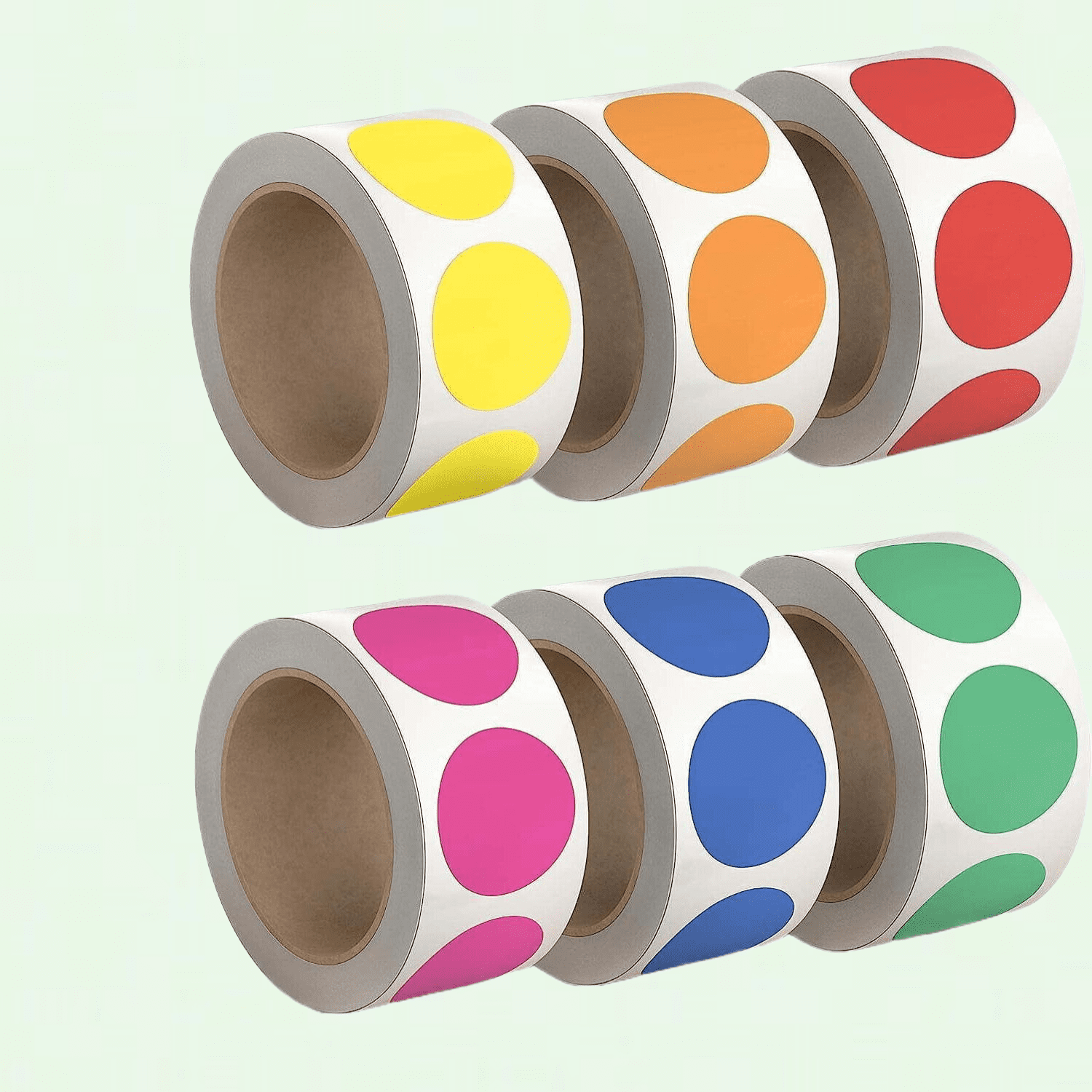 3000 Circle Stickers Dot Stickers, 6 Colors, 3/4" Round Stickers, Multi ...