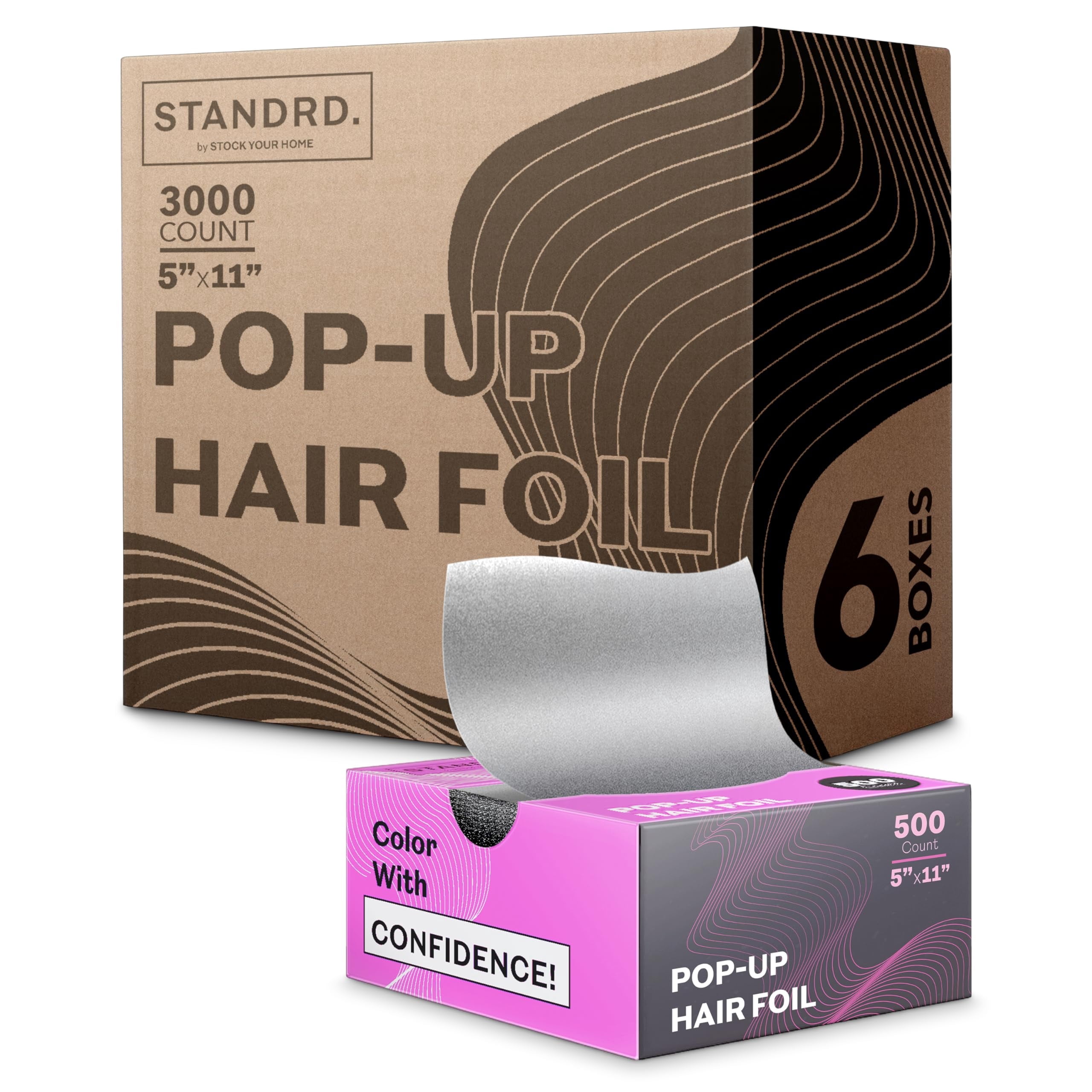 3000 Count Aluminum Foil for Hair Highlighting, 5” Pop Up Foil Sheets ...