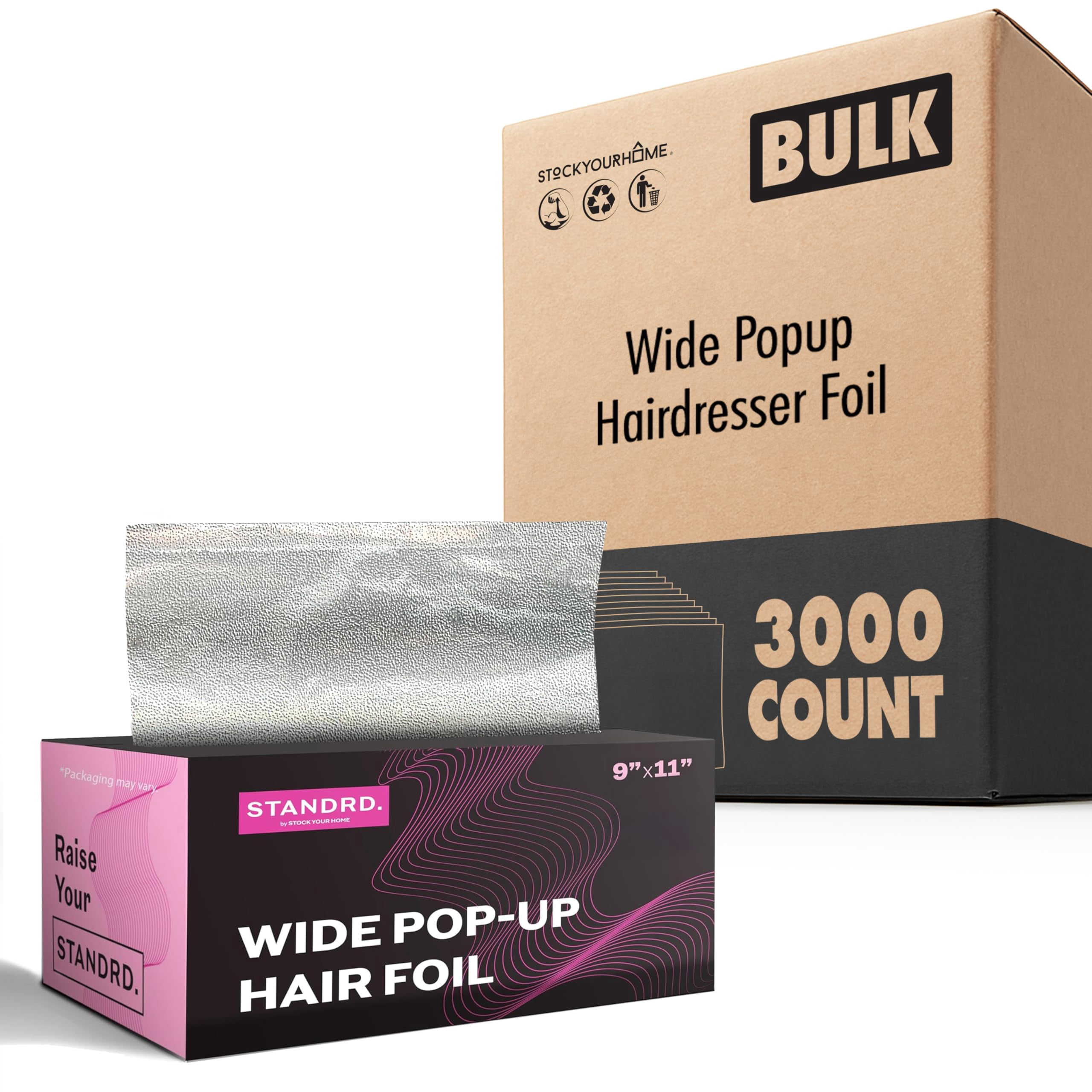 3000 Count Aluminum Sheets for Hair 9 Inch Pop Up for Salon or Home ...