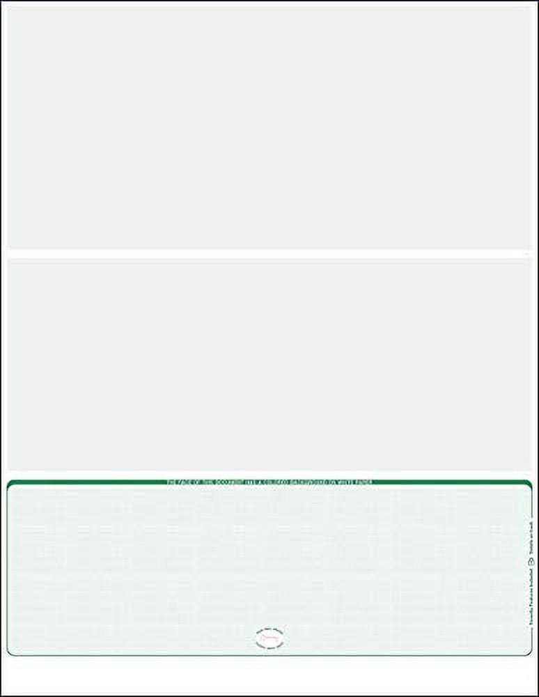 3000 Green- Linen Laser Check Stock, (Check at Bottom) Blank Laser ...