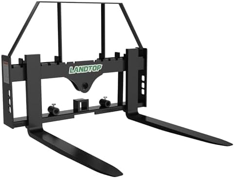 3000 LBS 45" Pallet Forks Frame with Head Rack and 42" Skid Steer Forks ...