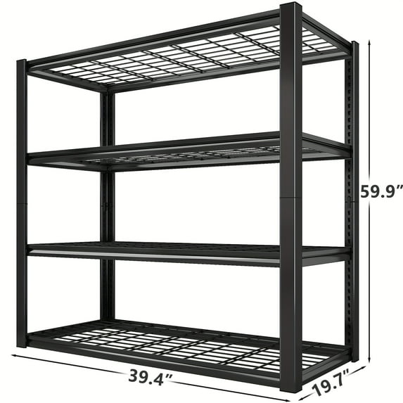 3000 LBS 5-Tier Industrial Shelving Unit - 60x24x72'' Adjustable Carbon ...