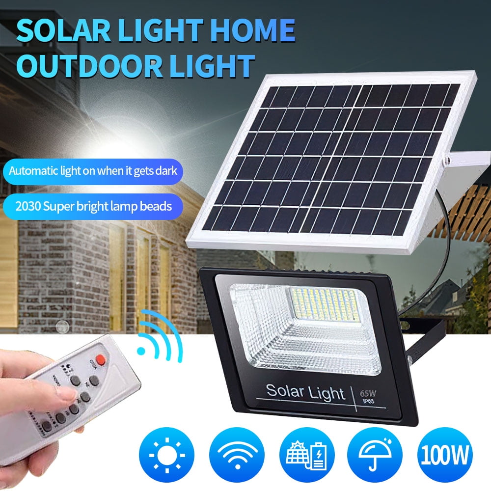 409 LED Solar Flood Light 3000 Lumens, IP65 Waterproof, Wall/Shed/Barn ...