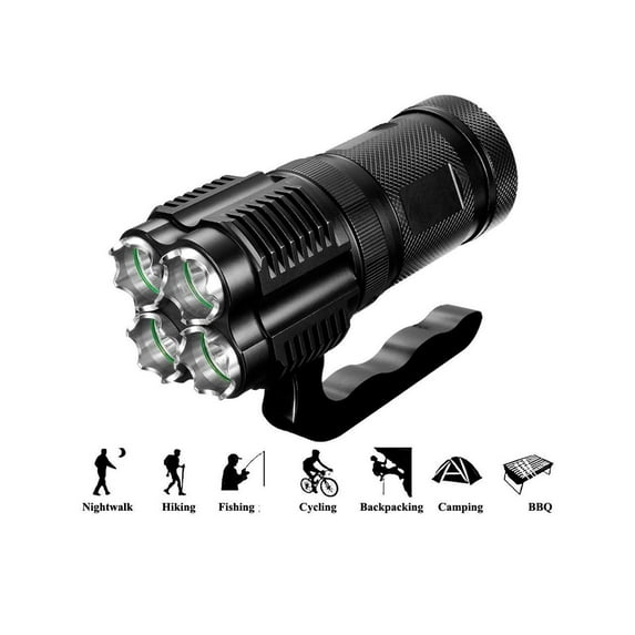 3000 Lumens High Power Tactical Handheld Flashlight Torch Rechargeable ...