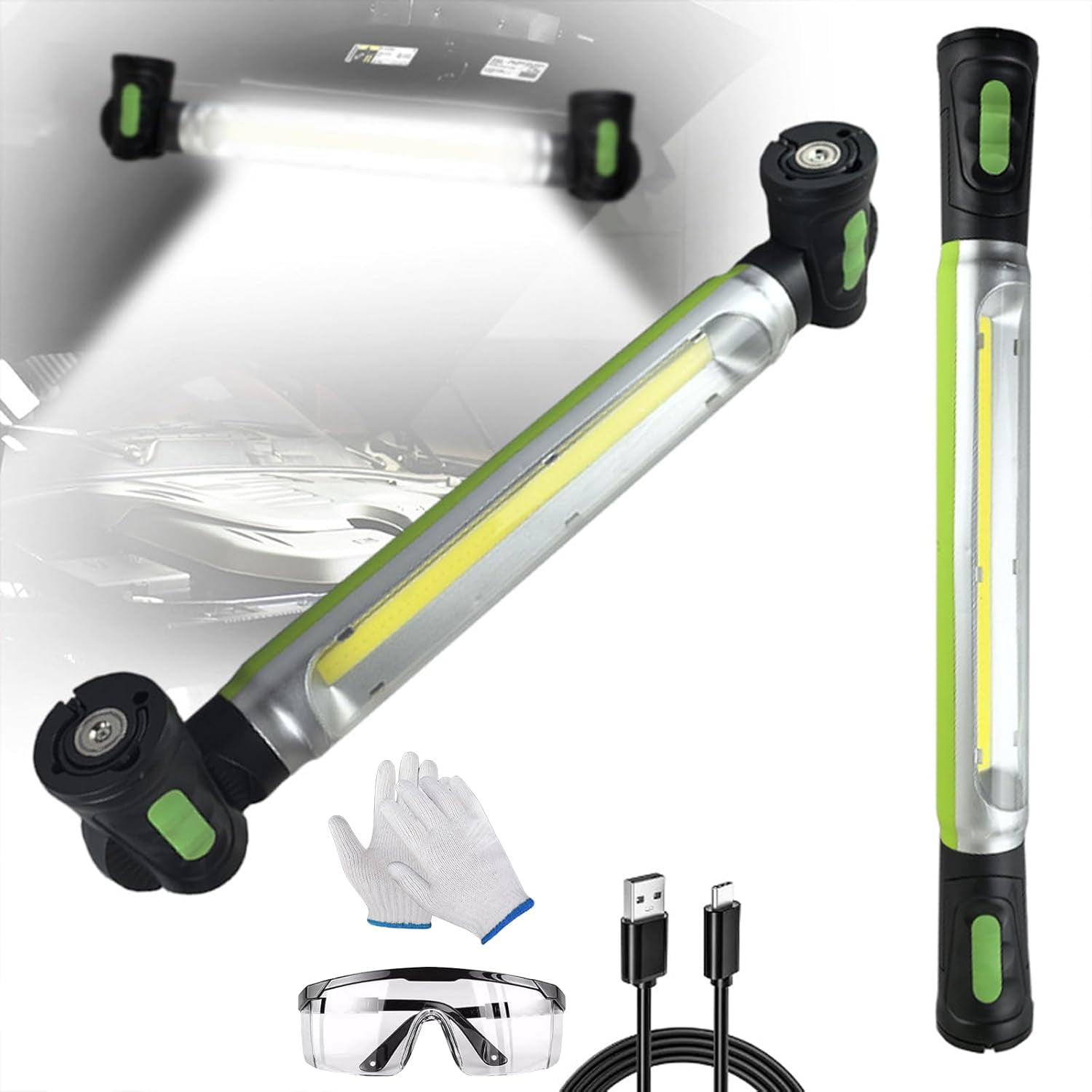 3000 Lumens Rechargeable Work Light with Magnetic Base, IP54 Waterproof ...