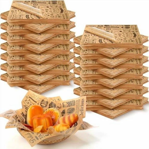 3000 Pcs 12 x 12 Inch Deli Wax Paper Sheets Grease Resistant Tray ...