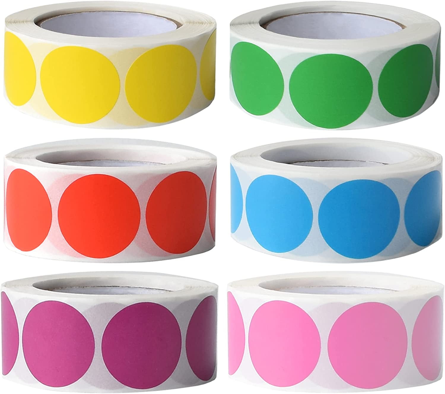 3000 Pieces 1 Inch Round Color Coding Labels Writable Circle Dot Labels ...