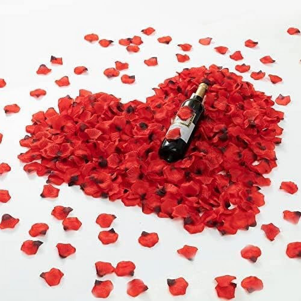 3000 Red Silk Rose Petals for Weddings, Valentine's, Parties, Dining ...