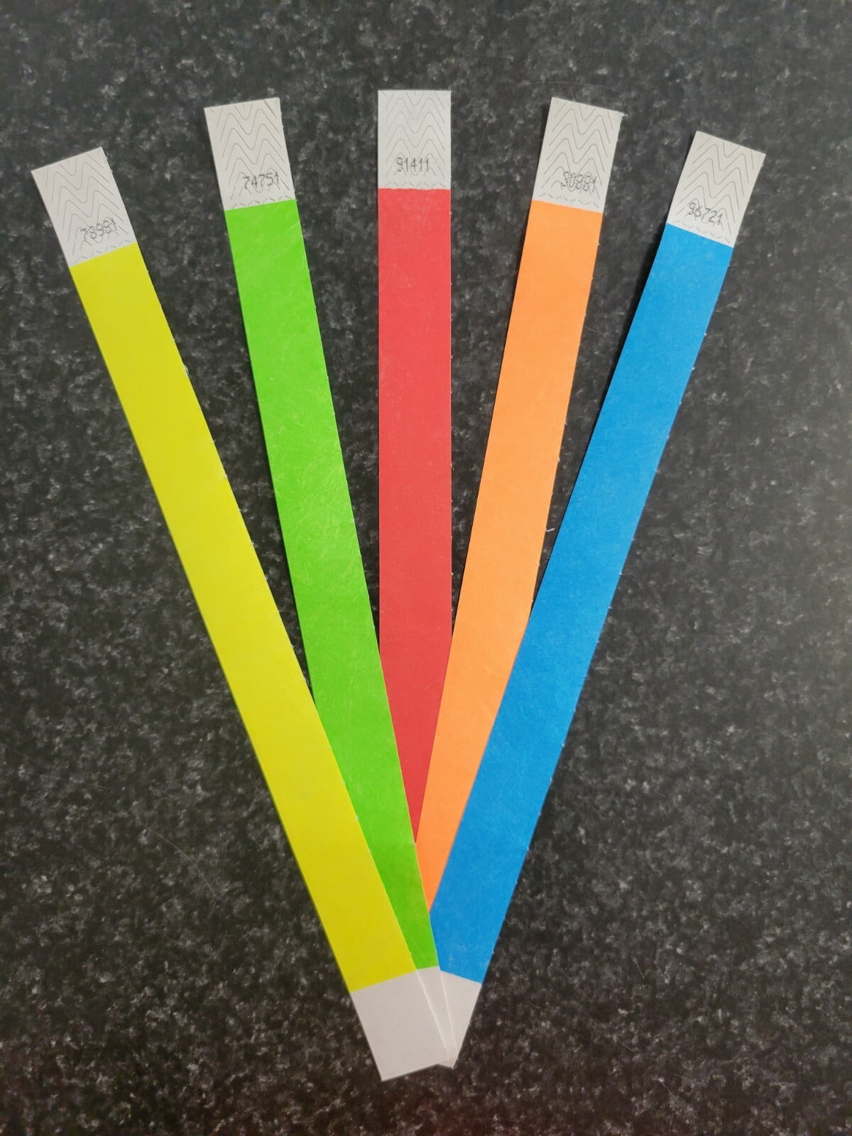 3000 Tyvek Assorted Color Wristbands 3/4" 5 colors asst - Walmart.com