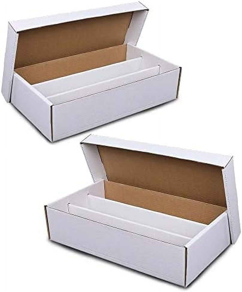 3000 count 3 row card storage box 2 pack cardboard standard trading ...