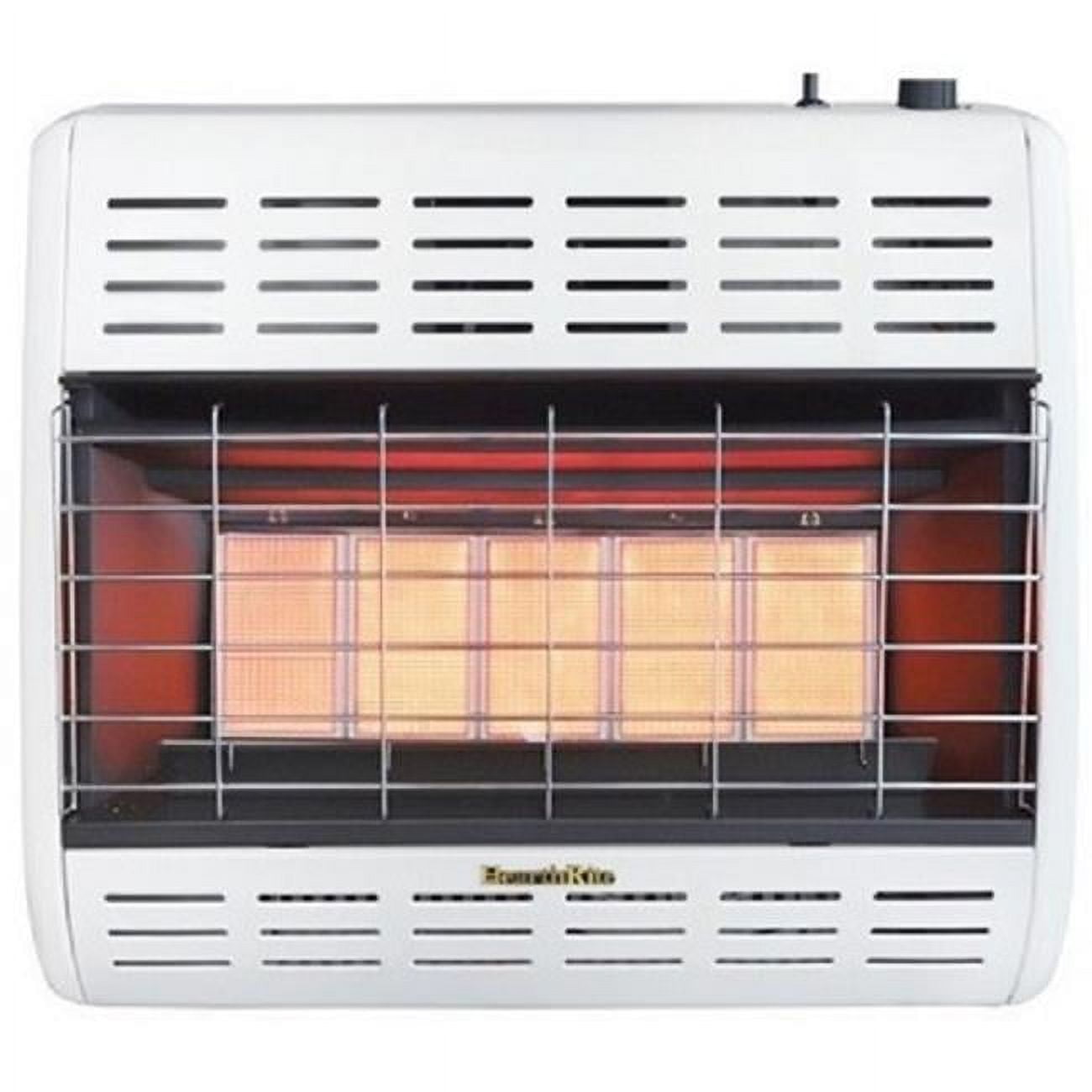 30000 Btu Natural Gas Thermostat Radiant Vent-Free Heater, White ...
