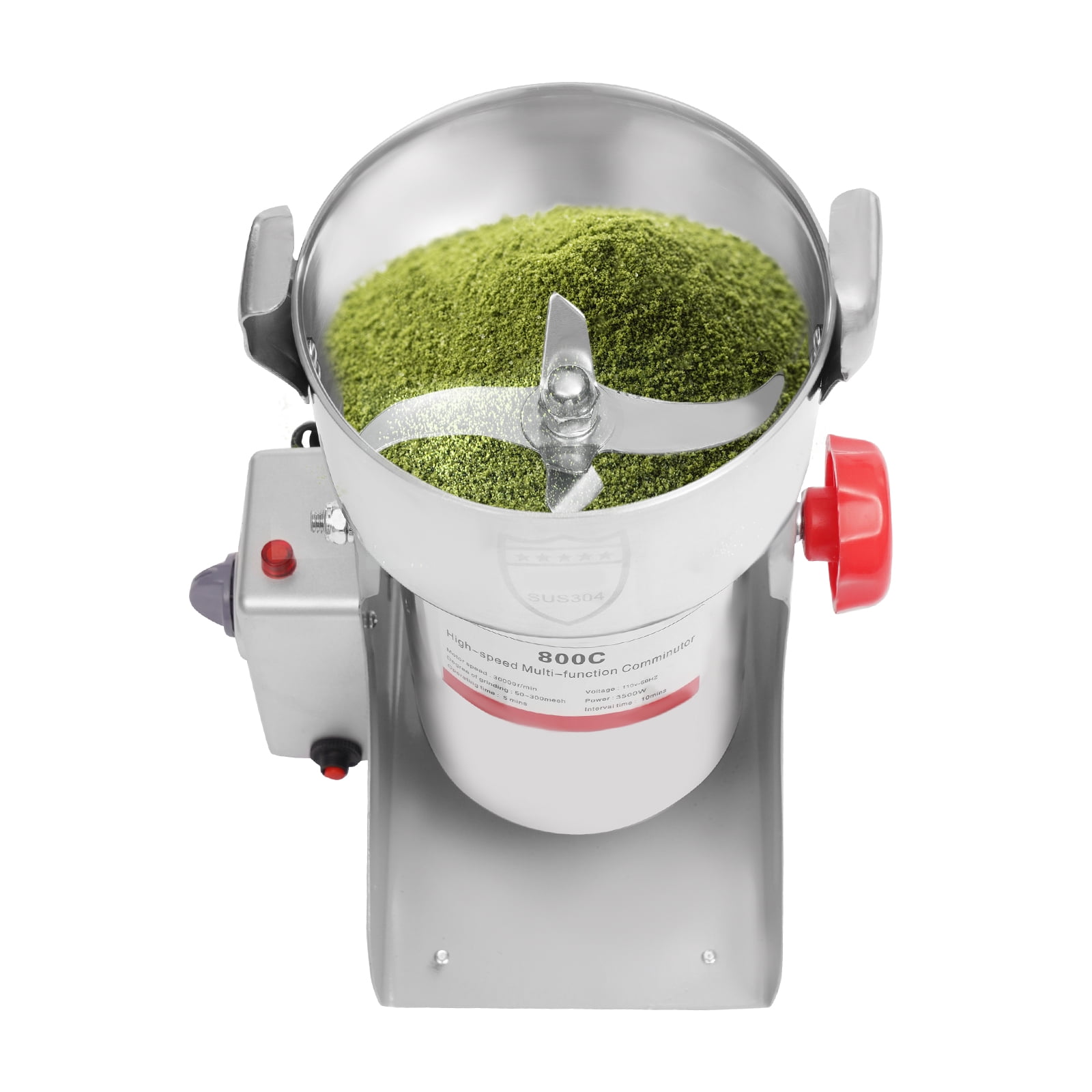 30000RPM Silver Electric Grain Mill Grinder 304 Stainless Steel ...