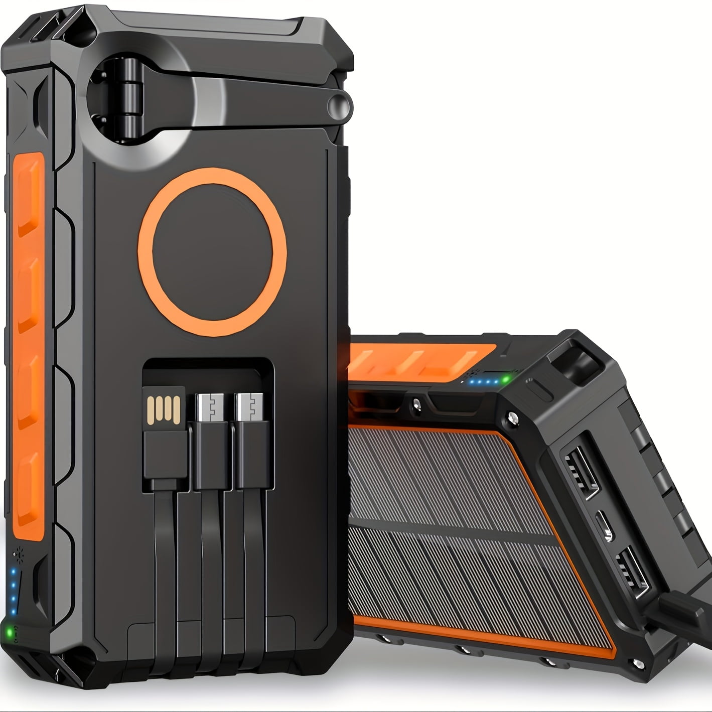 30000mAh Solar Power Bank | Hand Crank + SOS + 7-Port Fast Charge Gift ...