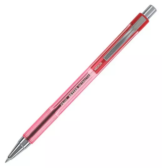 30007 Pilot The Better Retractable Ballpoint Pen Medium Red Ink Pack of ...