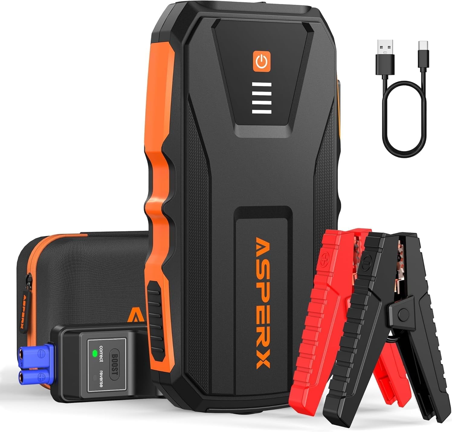 3000A Jump Starter for Car Battery, 12V Portable Jump Box with LED ...