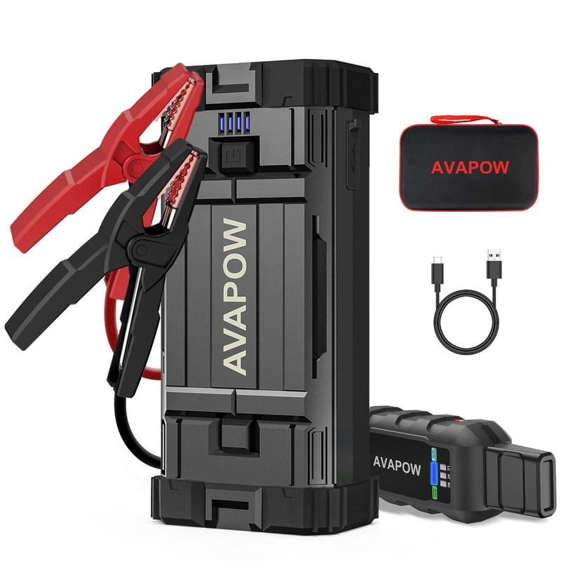 3000A Peak Portable Car Jump Starter, Dual USB Quick Charge 3.0 (Works ...