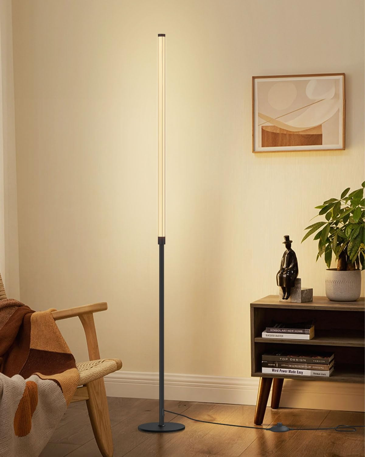 Minimalist Corner Floor Lamp - 3000K-6000K LED Linear Standing Lamp ...