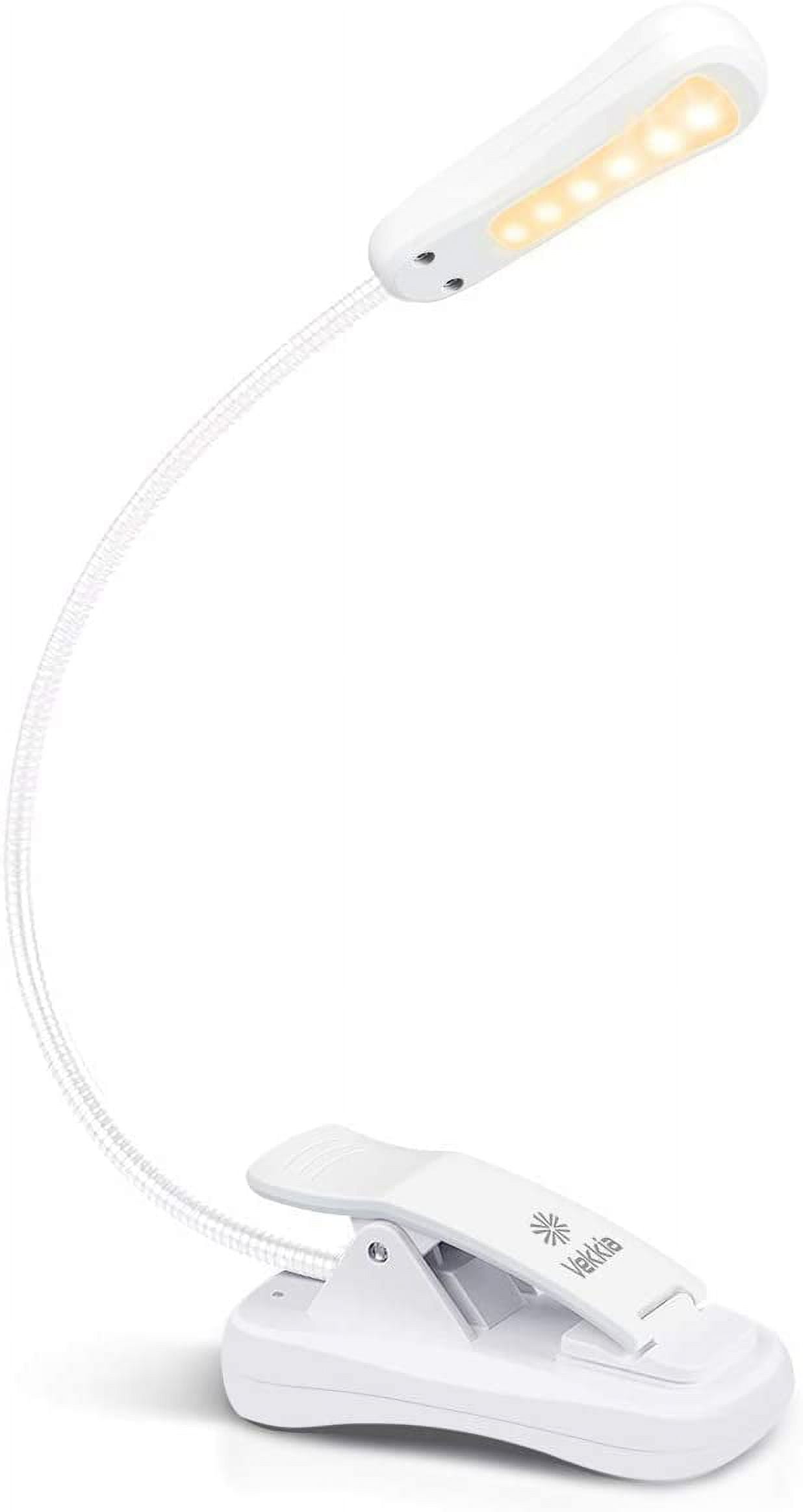 3000K Warm LED Rechargble Book Light, sy for Eyes, Clip on Rding Lights ...