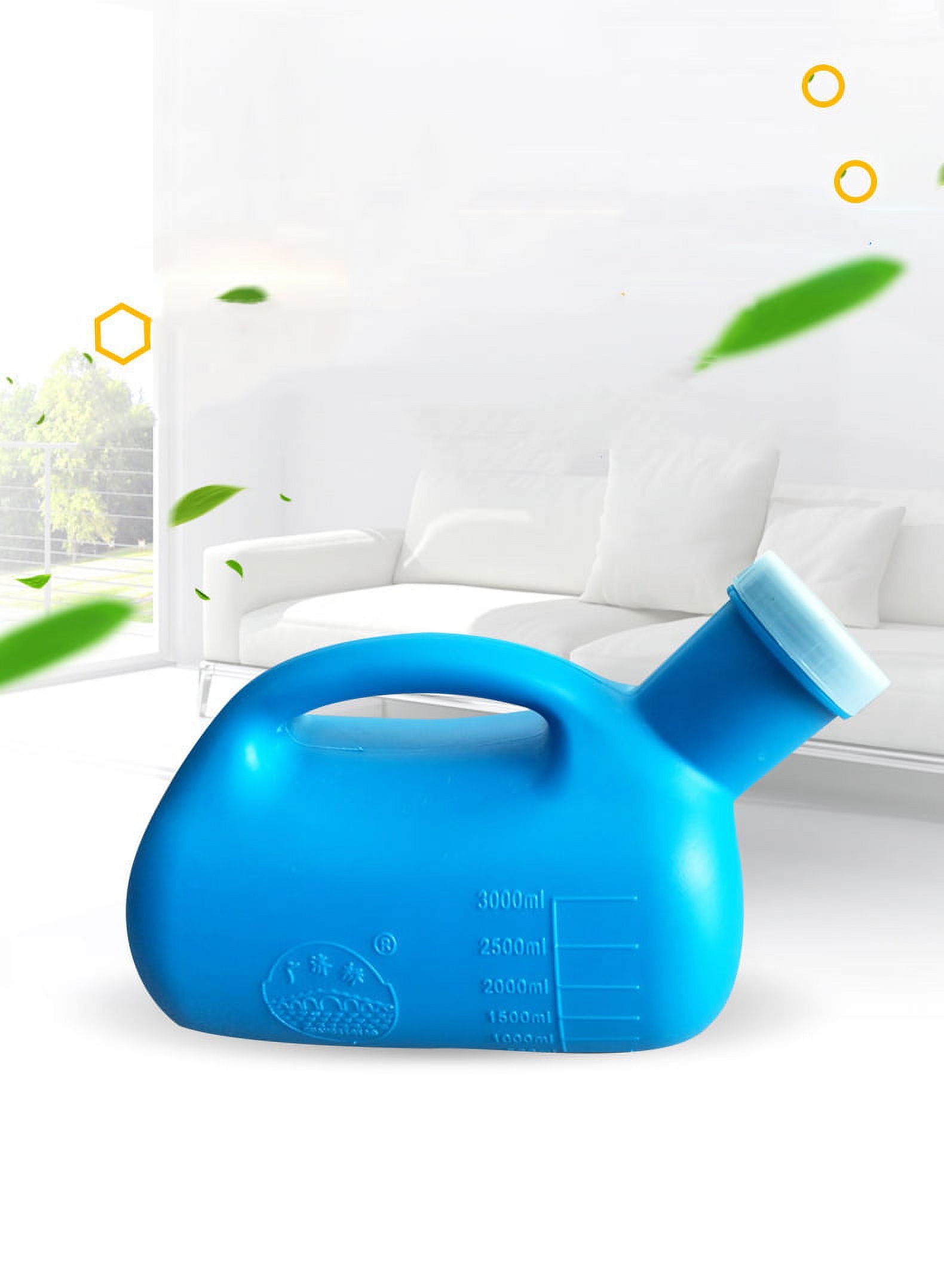 3000ML Large Male Urinal Portable Mens Potty Pee Bottle Collector ...