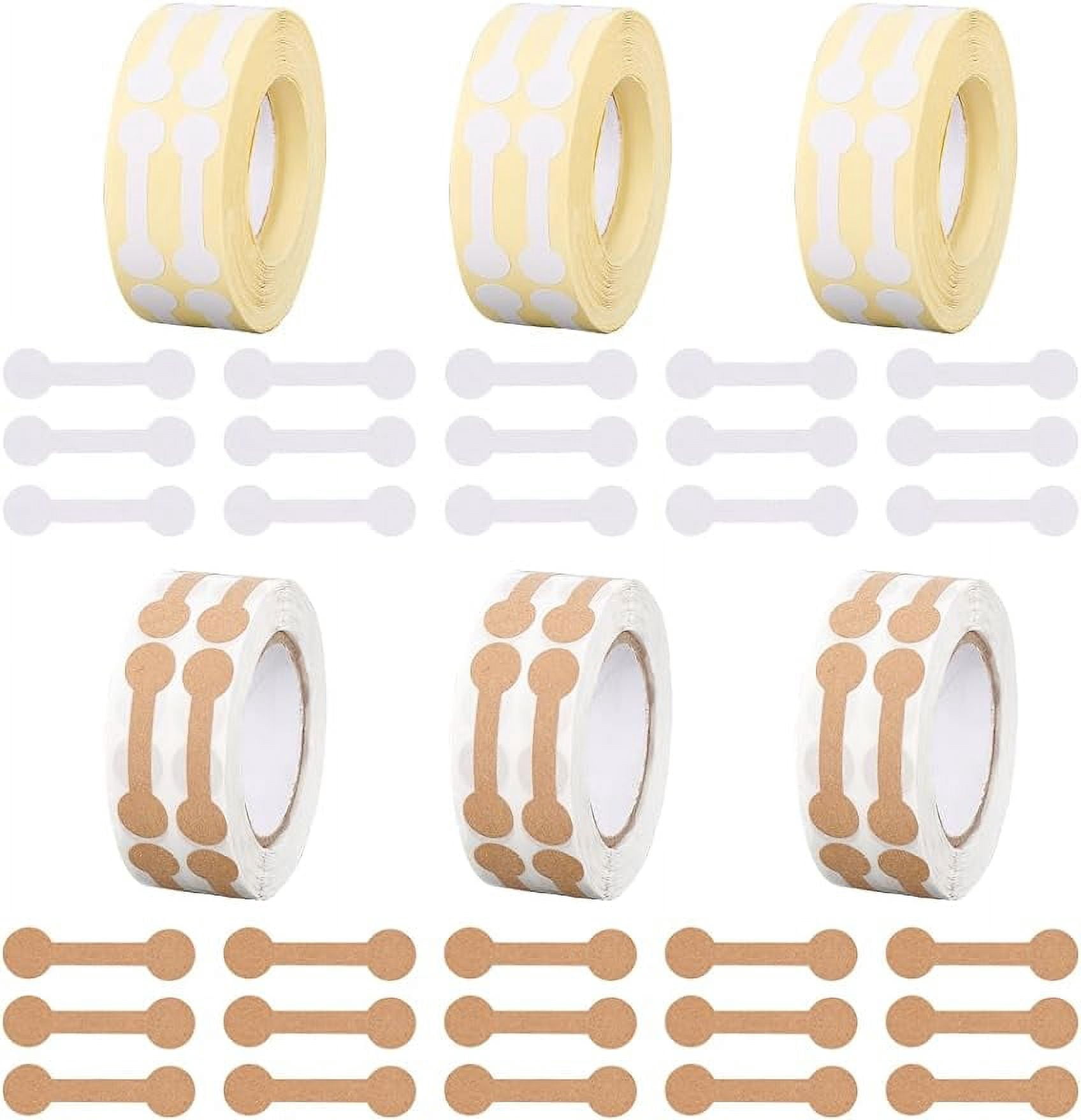 3000PCS Blank Jewelry Price Tags Stickers 6 Rolls White Dark Goldenrod ...