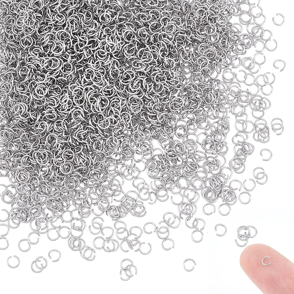 3000Pcs 3mm 26 Gauge 304 Stainless Steel Open Jump Rings - Round ...