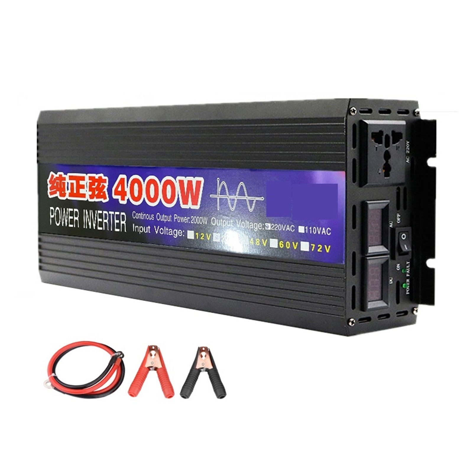 3000W 4000W Pure Sine Wave Inverter DC 12V 24V To AC 50Hz 60Hz Voltage ...