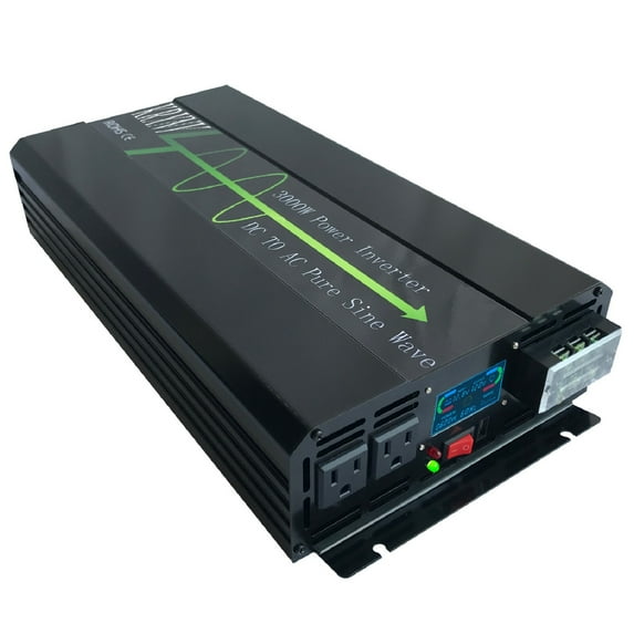 3000W Car Power Inverter 12V DC to 120V AC Pure Sine Wave Solar ...