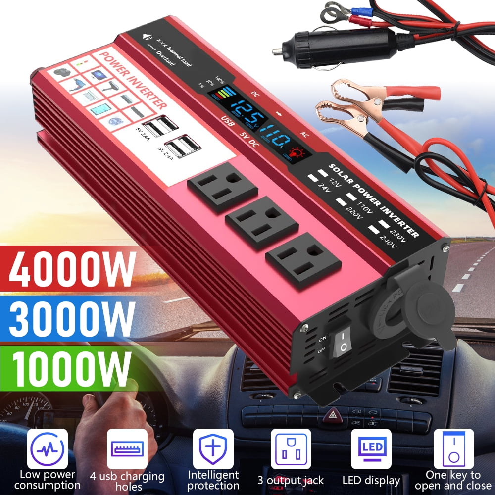 DFITO 12V 1500W Continuous 3000W Surge Power Inverter LCD Display ...