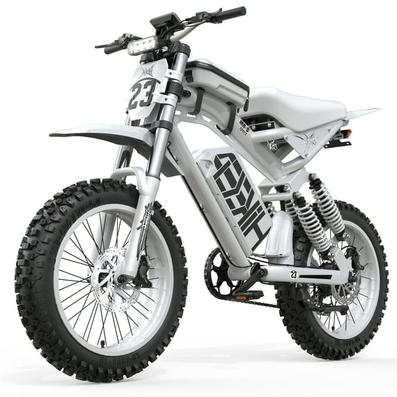 3000W Electric Bike for Adults, 52V 40Ah Long Range E-Bike, Fat Tire 20” Off-Road Electric ...