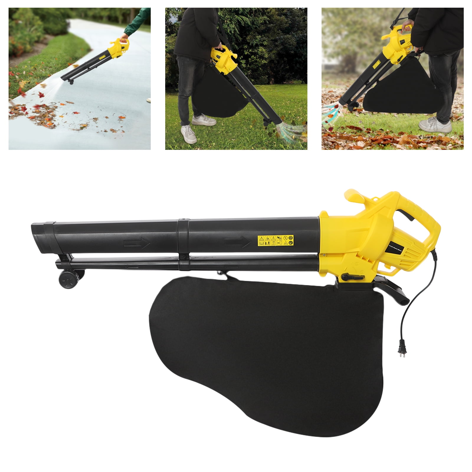 3000W Electric Leaf Blower, Leaf Mulcher, Yard Vacuum 15000/min ...